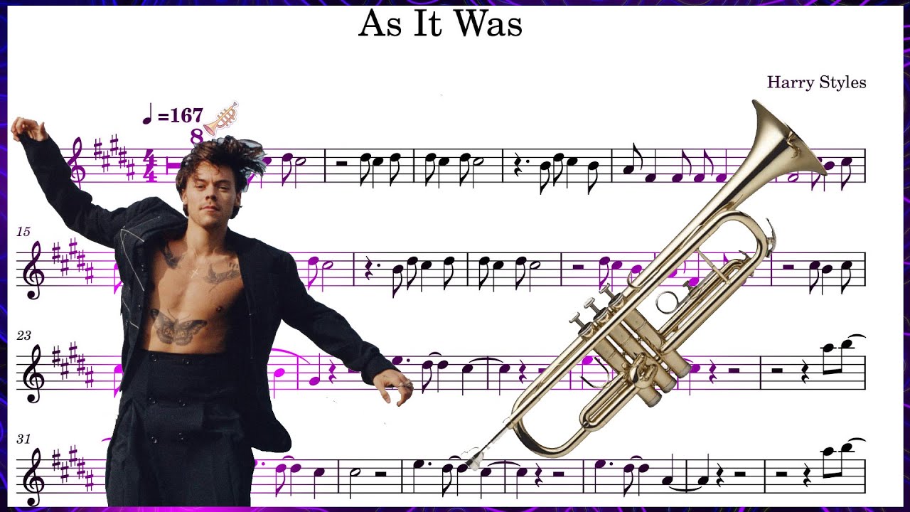 Harry Styles - As It Was (Bb Trumpet Sheet Music!) - YouTube