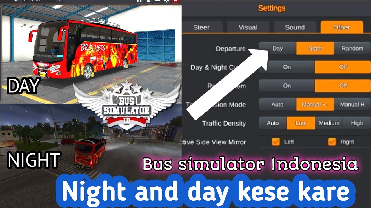 How to bus simulator Indonesia day and night #bus #gaming #mod #viral # ...