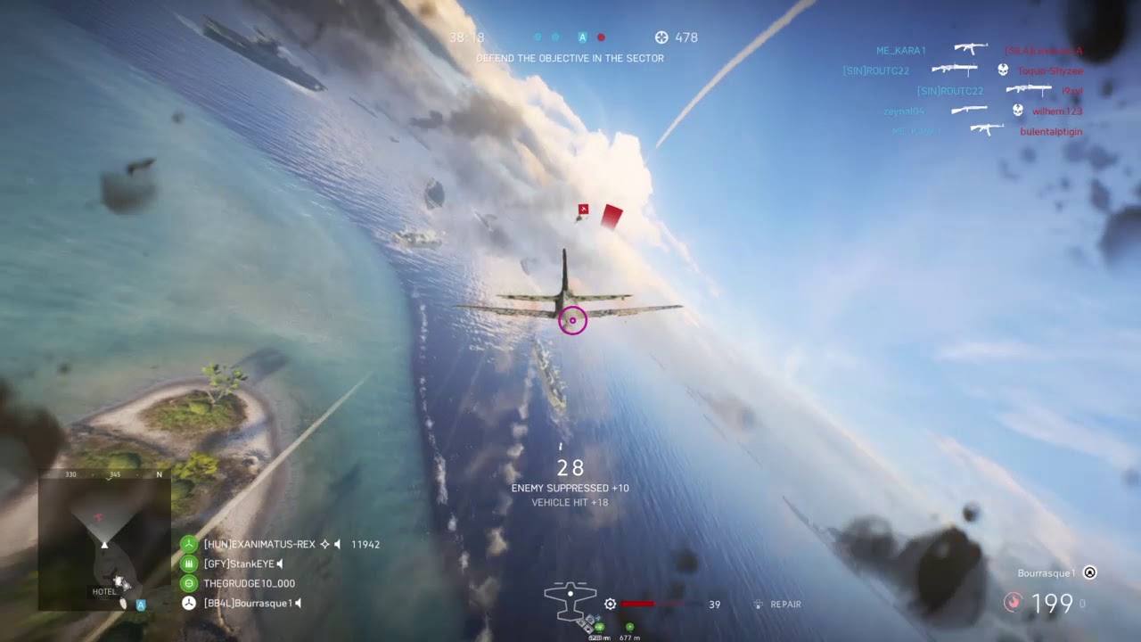 Battlefield™V Plane road kill AA gun / zero a6m5 - YouTube