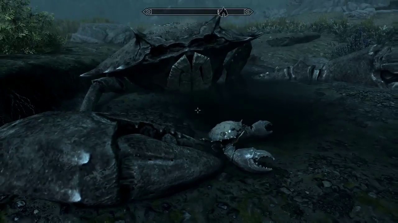 Giant Enemy Crab in Skyrim - YouTube