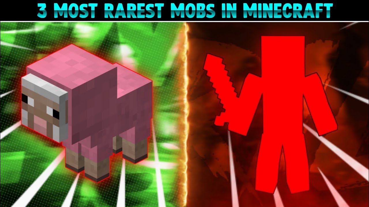 🤯🤯MINECRAFT 3 MOST RAREST MOBS 💯 ||#shorts - YouTube
