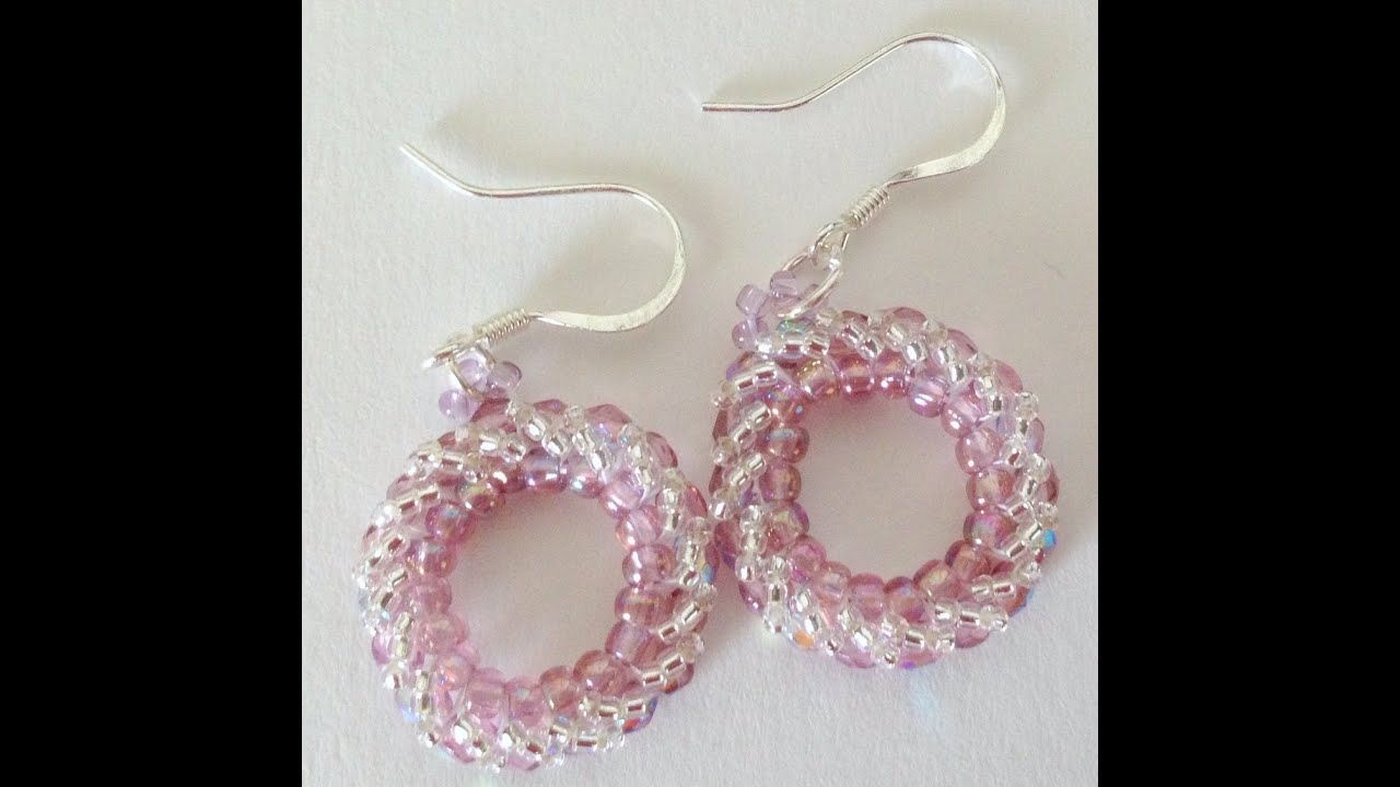Circular Herringbone Earrings-Beginner Tutorial - YouTube