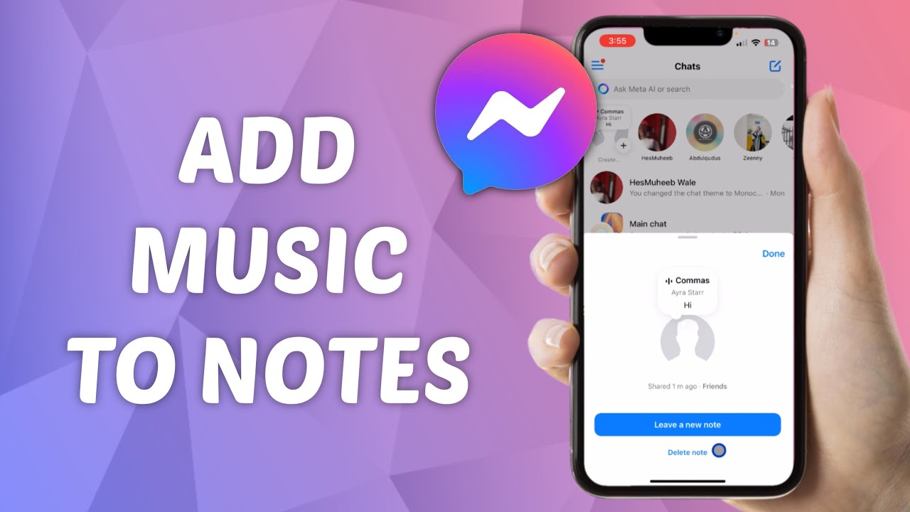 How to Add Music to Messenger Notes - YouTube