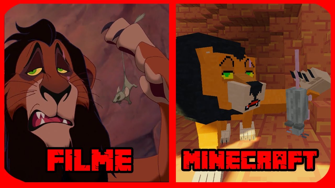 Rei Leão Recriado No Minecraft - YouTube