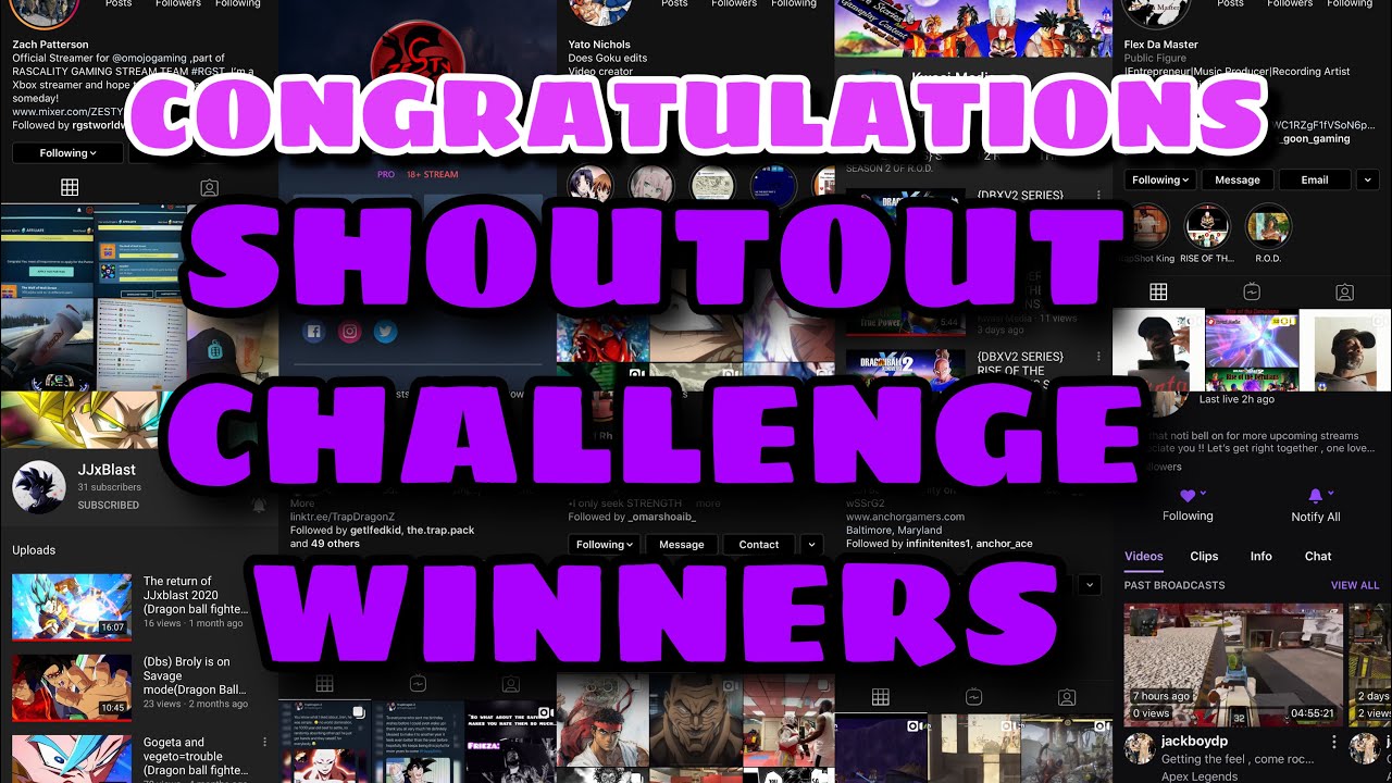 Congratulations shoutout challenge winners! Take II - YouTube