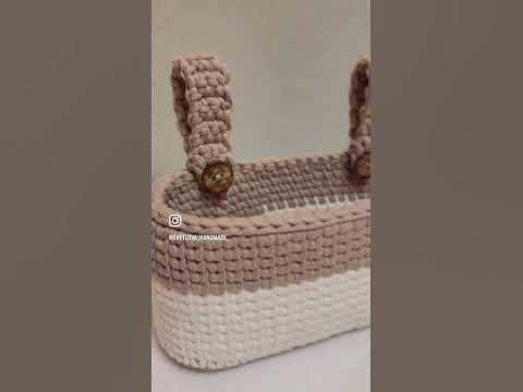 Подвесная корзинка из трикотажной пряжи - YouTube