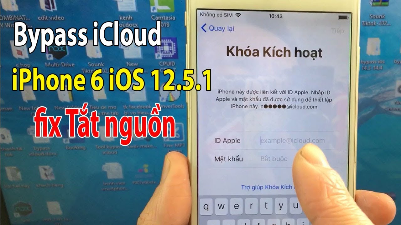 Bypass iCloud iPhone 6 iOS 12.5.1 bị Khóa kích hoạt - YouTube