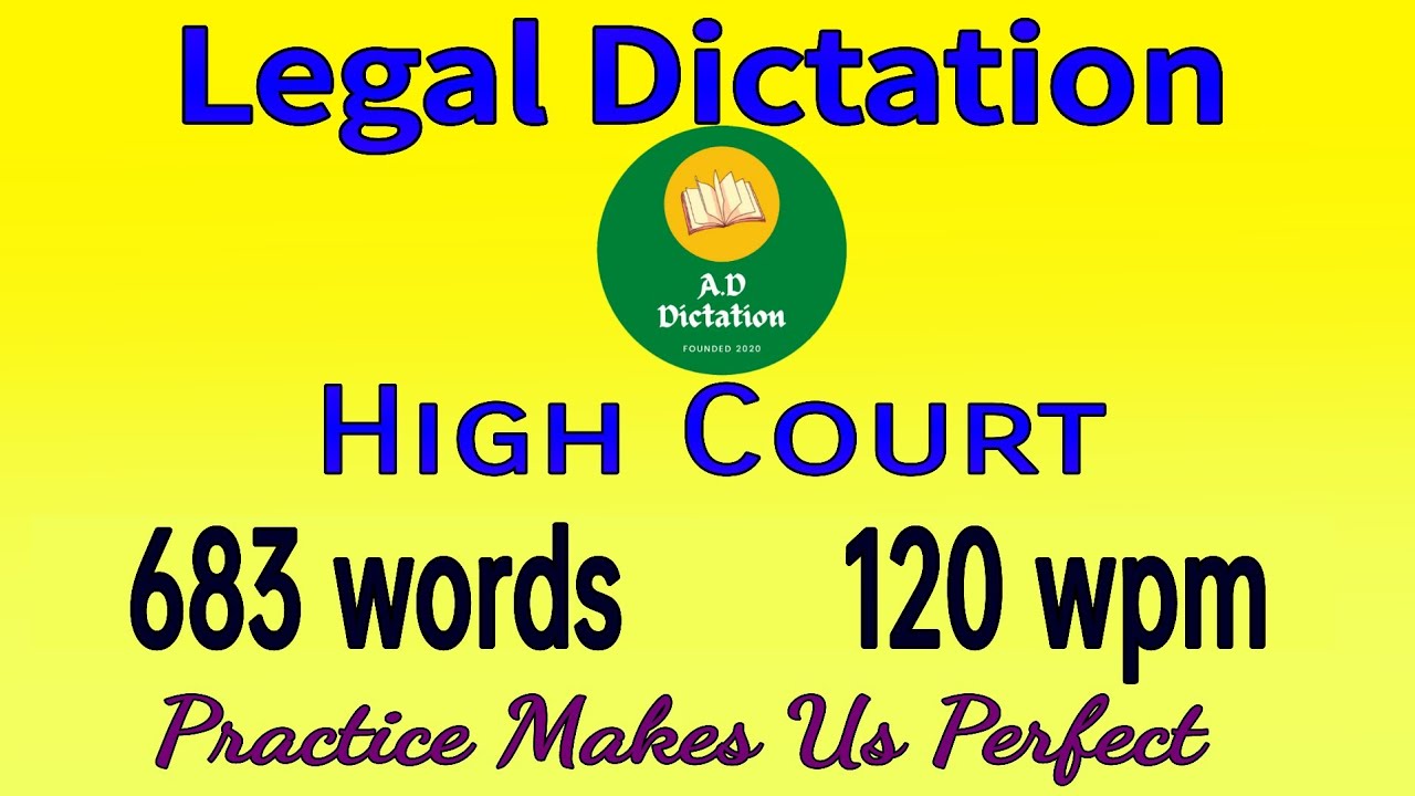 120 wpm English Shorthand Dictation || High Court Dictation || likho ...