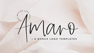Amaro | Script + 6 Free Logos Font Free Download