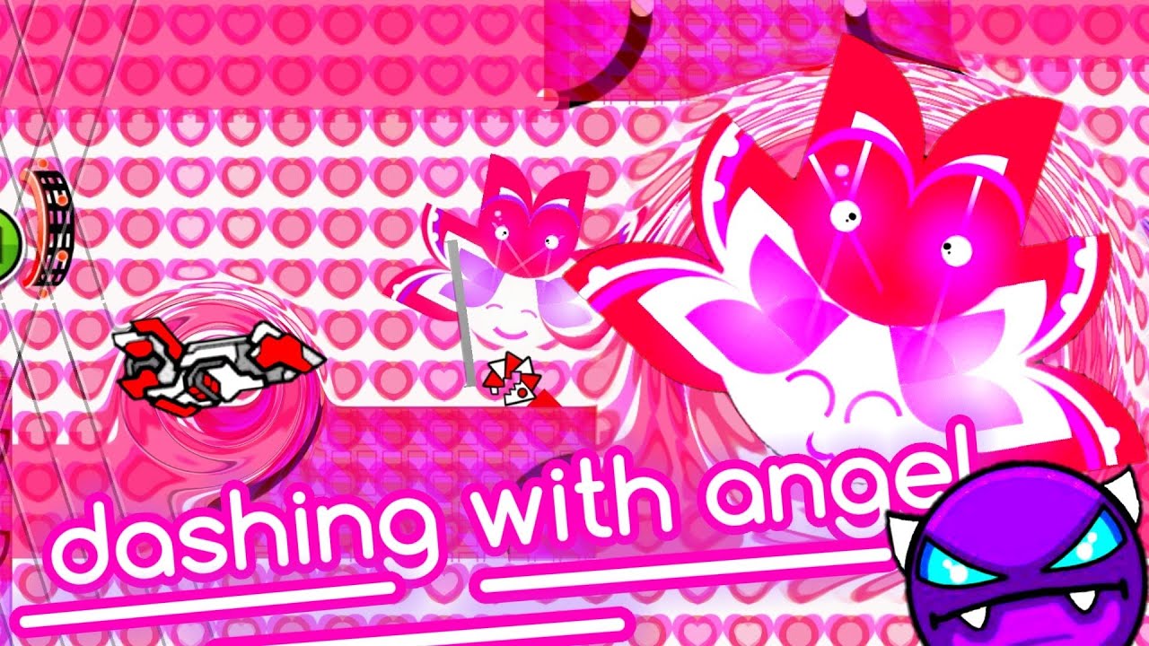 GEOMETRY DASH - dashing with Angel (demon) my First level - YouTube