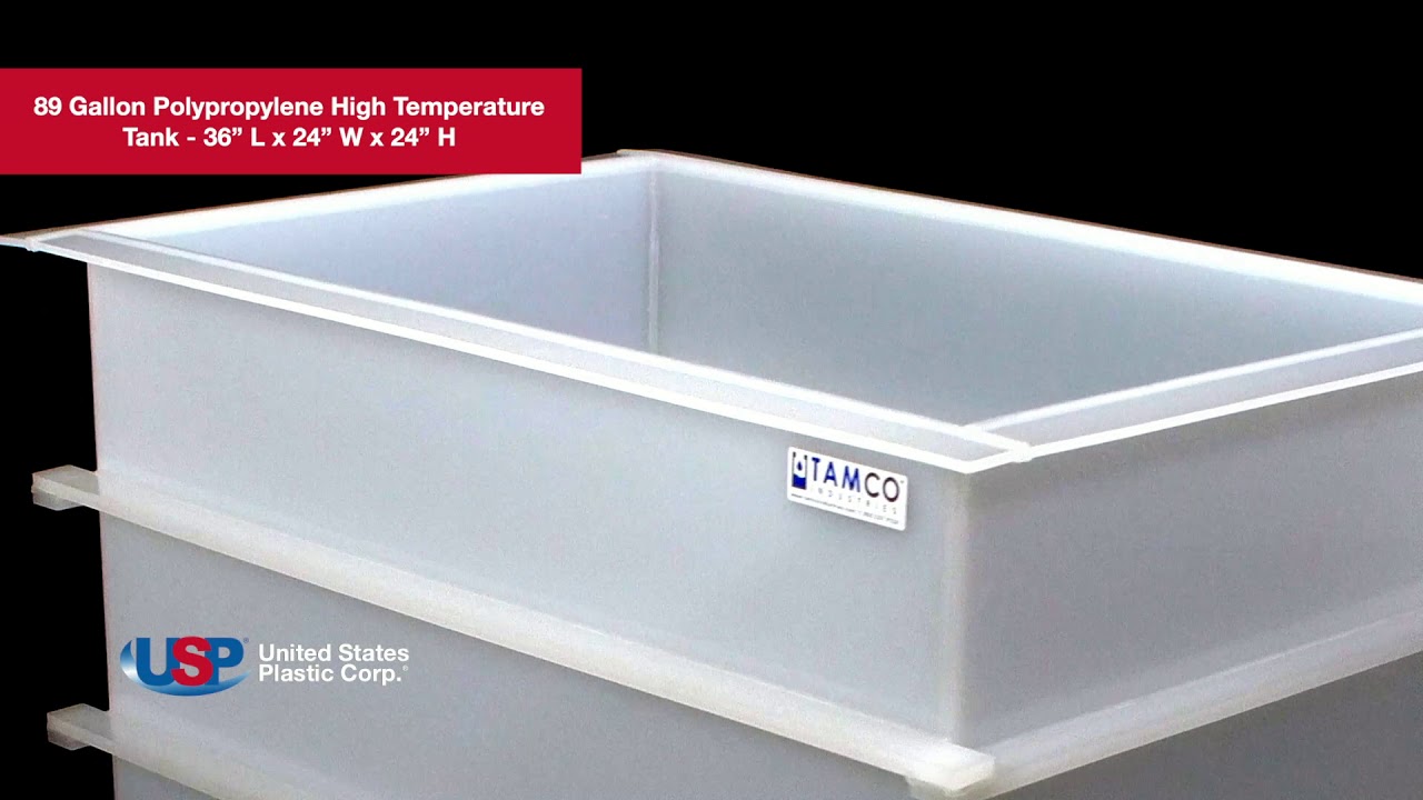 89 Gallon Polypropylene High-Temperature Tank | U.S. Plastic ...