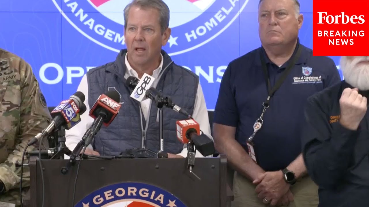 Georgia Gov. Brian Kemp, Emergency Management Officials Hold Press ...