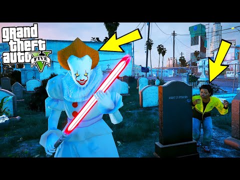 KATİL PALYAÇO MEZARLIKTA ANNESİNİ VE İNSANLARI KORKUTUYOR! - GTA 5
