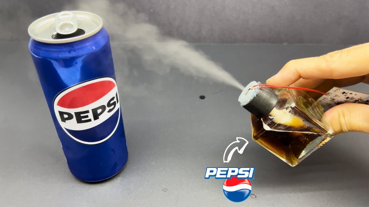 How to drink Pepsi professionally | Ultrasonic Mist Maker - YouTube