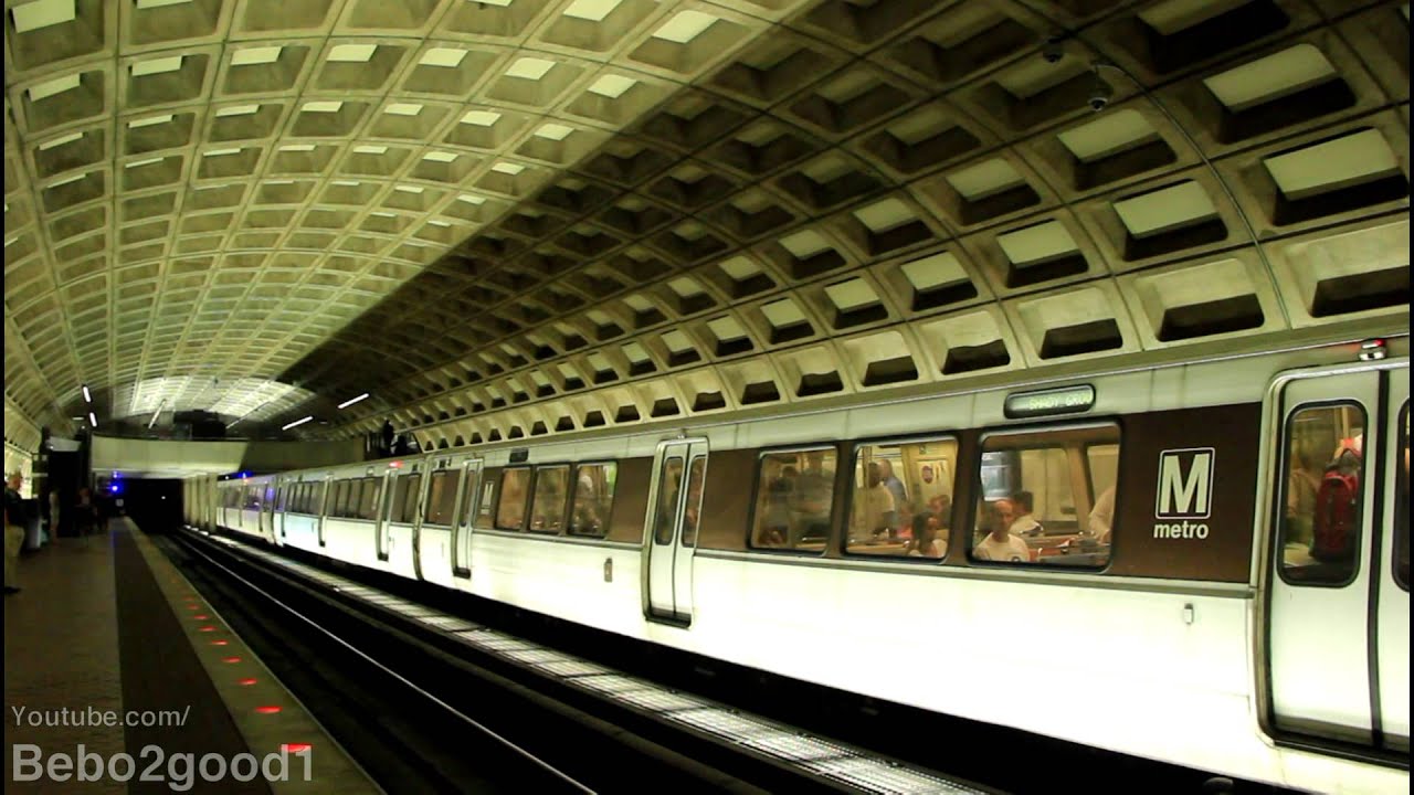 WMATA Red Line: Single Train at Judiciary Sq (DC) [6k, 1k, 3k Mix ...