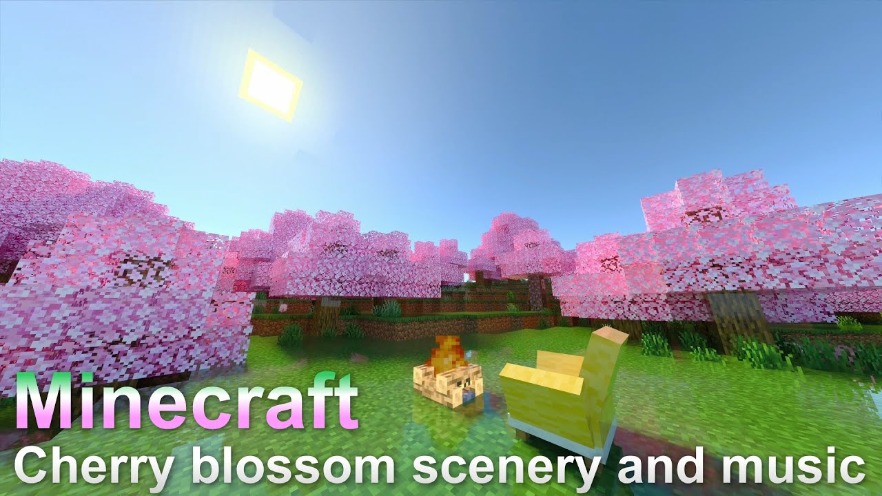 【Minecraft】Relaxing bonfire and music - YouTube