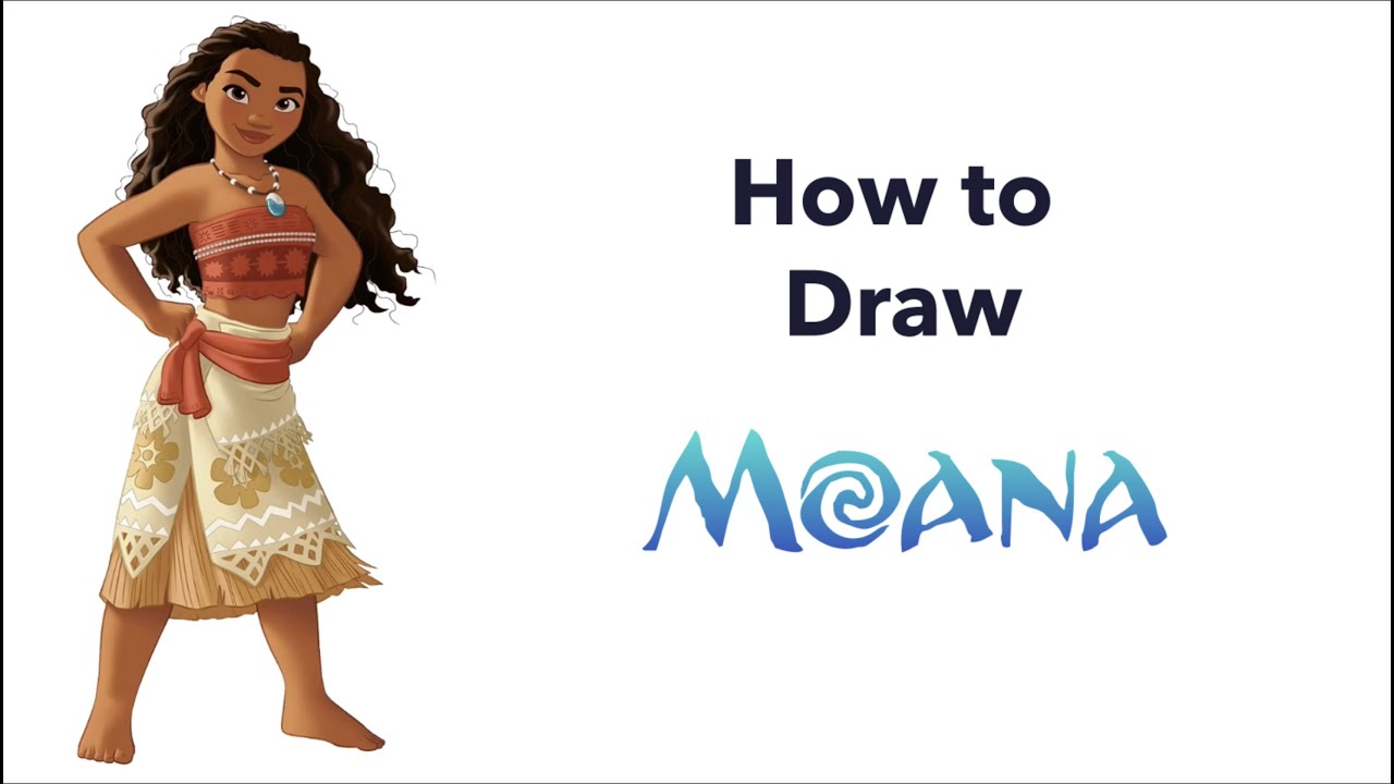 How to Draw Disney's Moana - Full Tutorial - YouTube