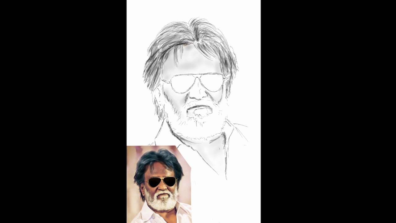 Kabali Pencil Soft Drawing - YouTube
