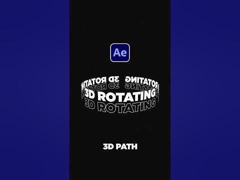 Create 3D Path Rotating Text in After Effects #tutorial - YouTube