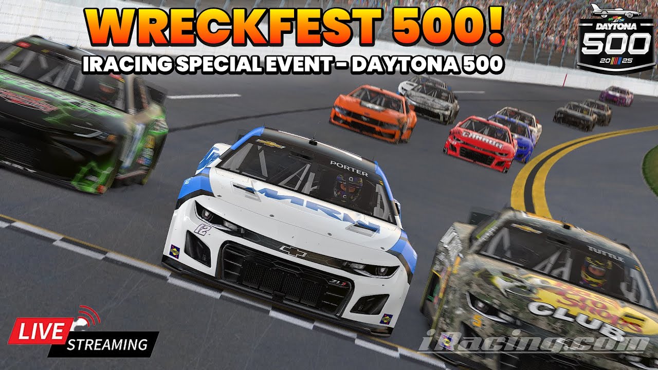 LIVE: The Great American Sim Race – iRacing Daytona 500! - YouTube