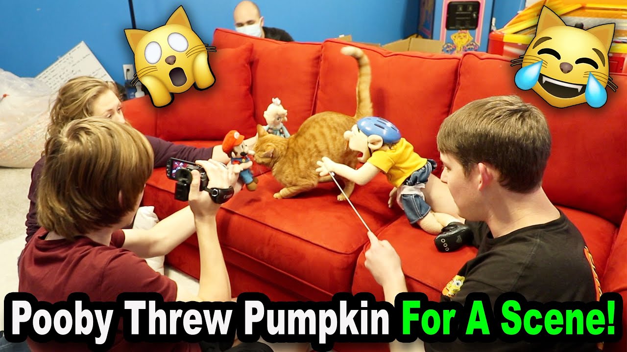 Pooby THREW Pumpkin For A Scene! *BTS* - YouTube