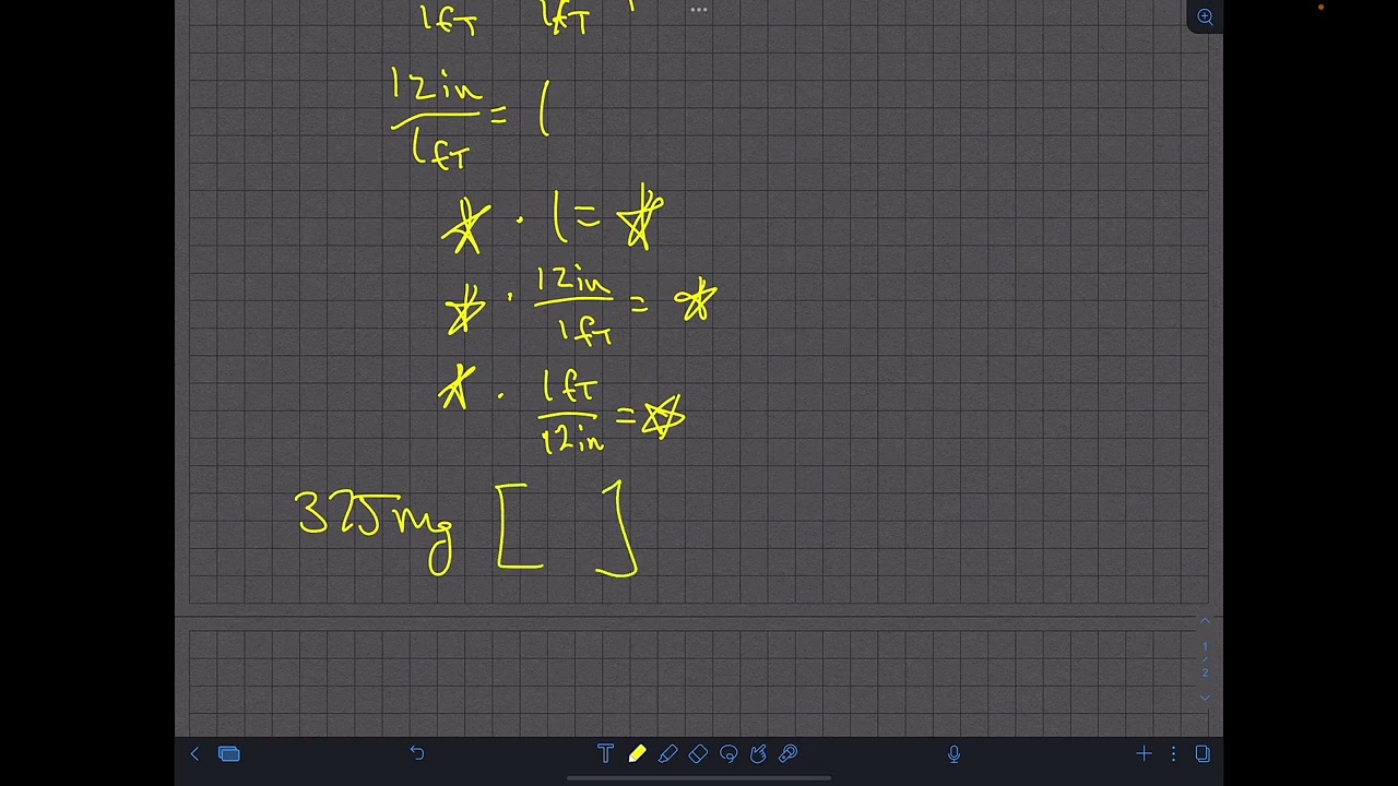 Chemistry conversion problem example units pill mg - YouTube