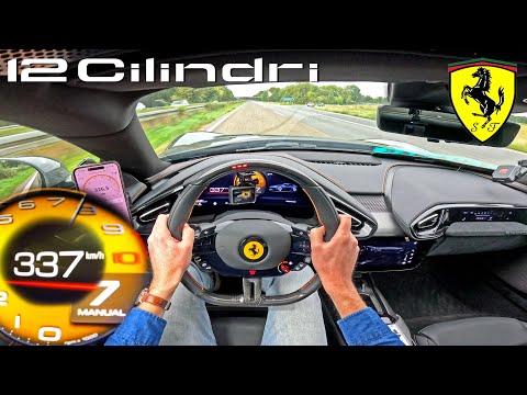 2026 FERRARI 12 Cilindri 6.5 V12 9500RPM! // 337KMH on AUTOBAHN