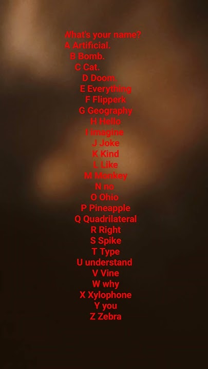 What's your name? - YouTube