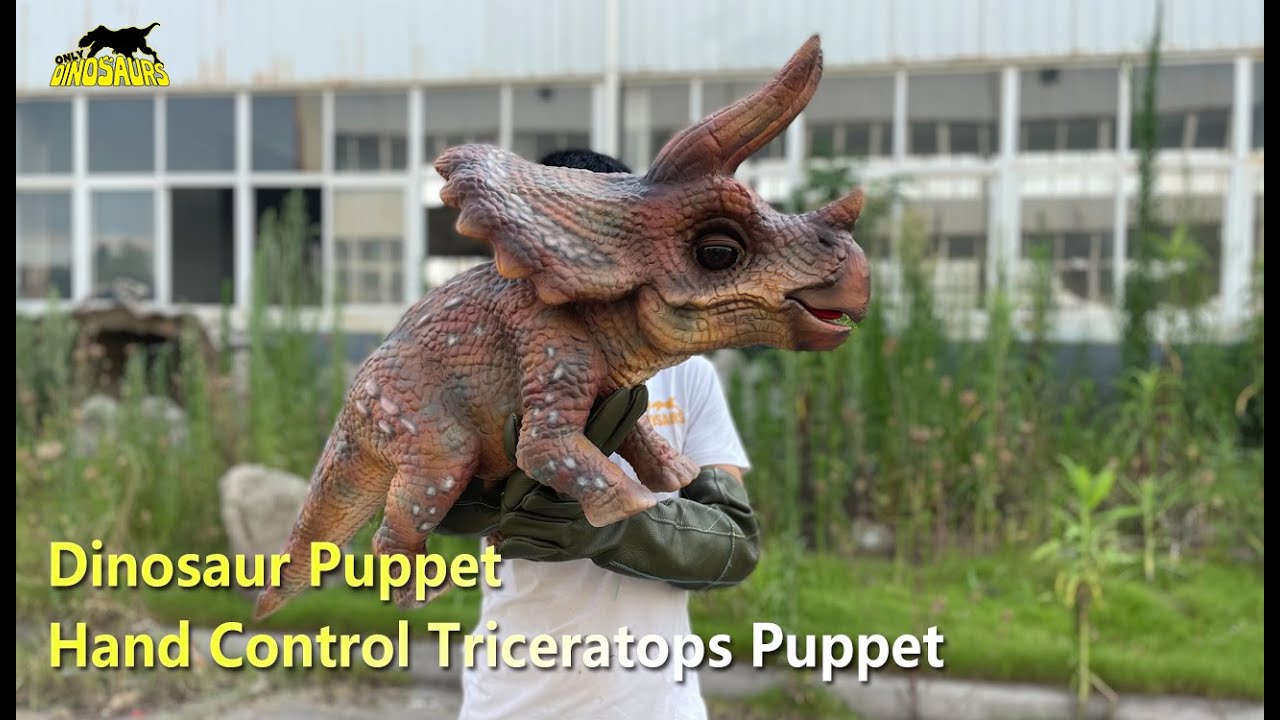 Hand Control Triceratops Puppet | Dinosaur Puppet - YouTube