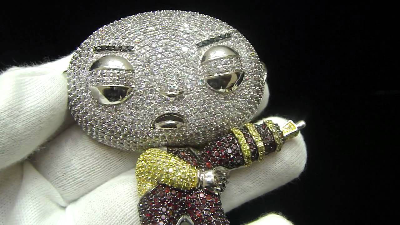 Master Of Bling Stewie with Gun Pendant - YouTube
