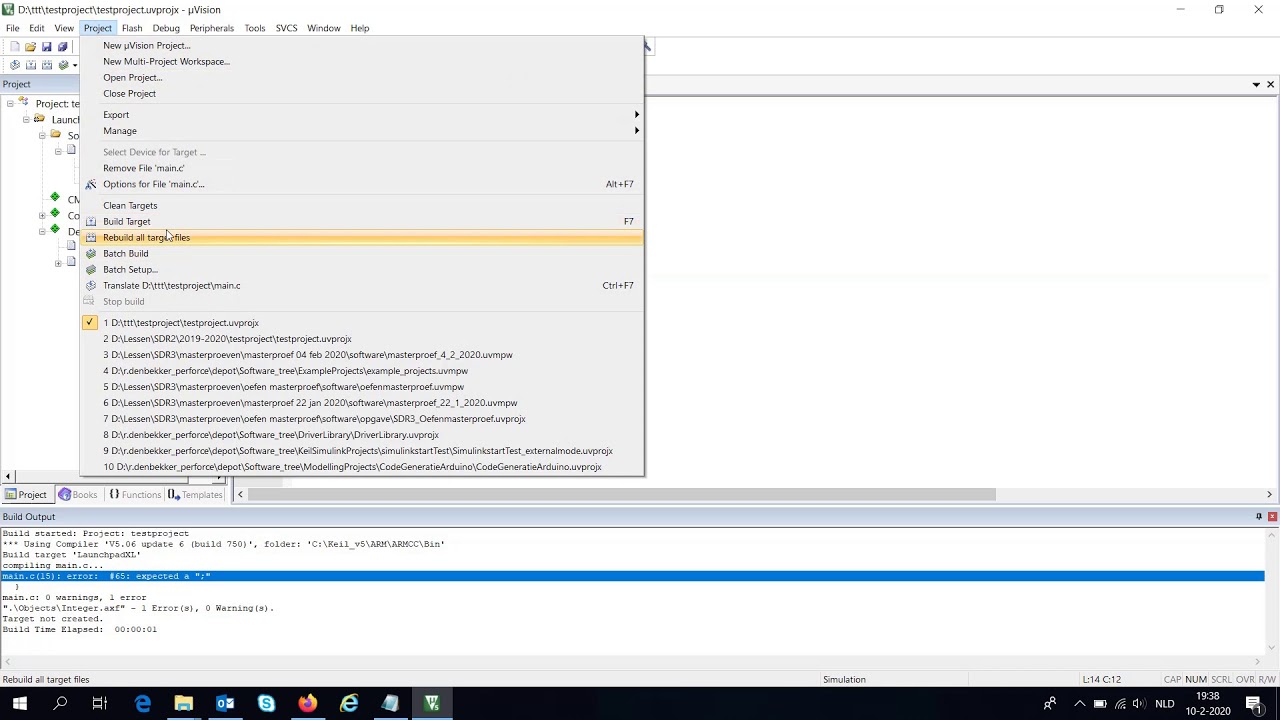 Starten met Keil uVision IDE - YouTube