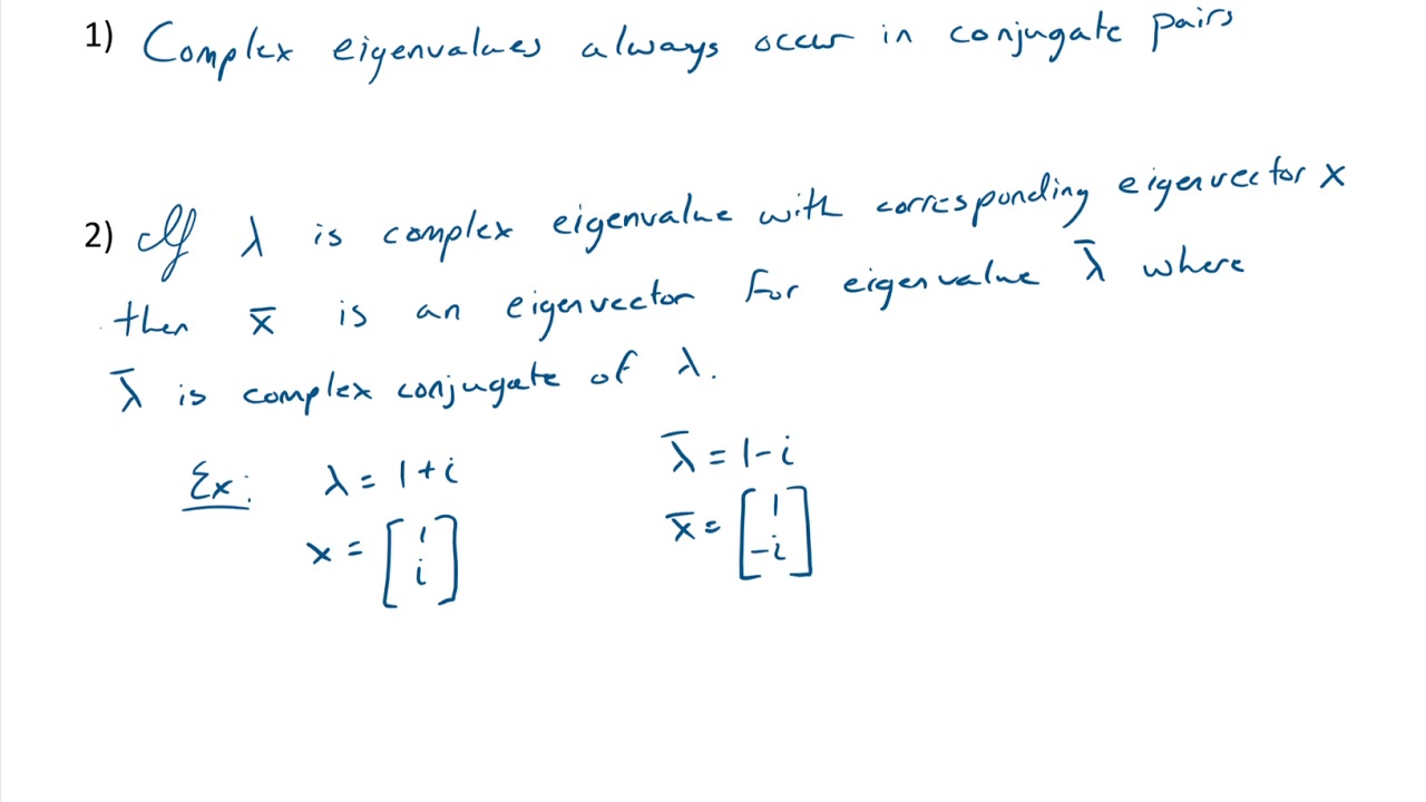 Sec. 4.6 Complex Eigenvalues - YouTube