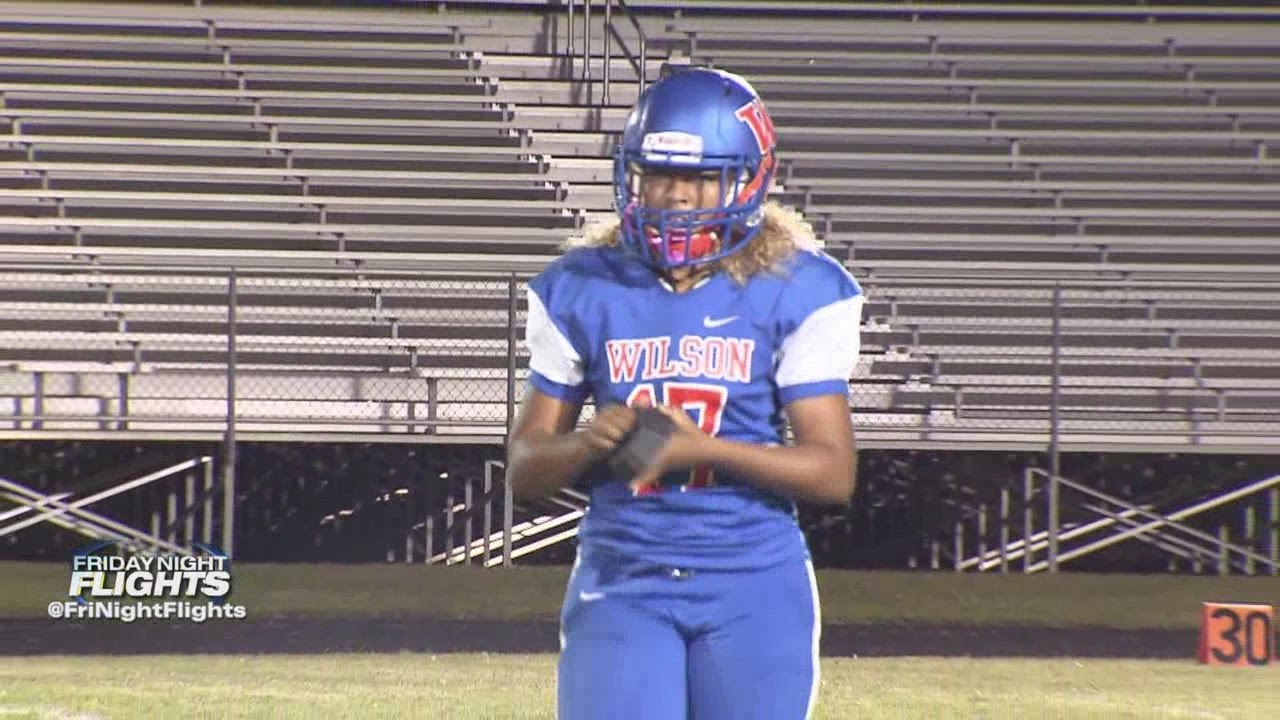 Wilson's female kicker hits game-winning kick - YouTube