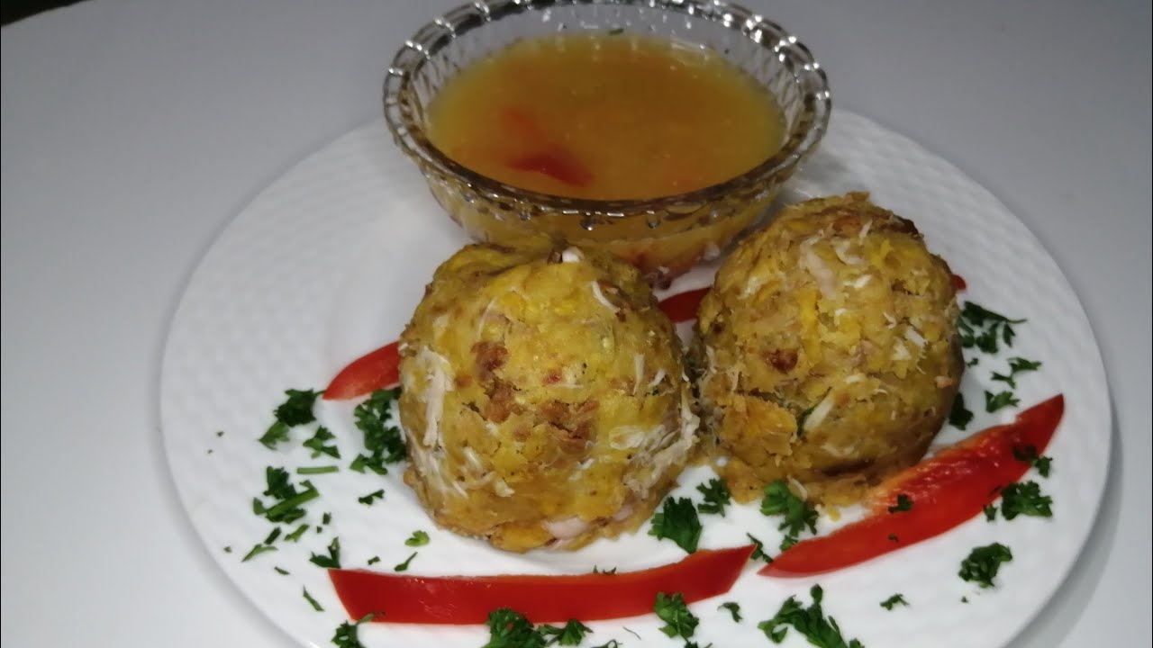 Como Hacer Mofongo De Pollo Dominicano Receta Original - YouTube