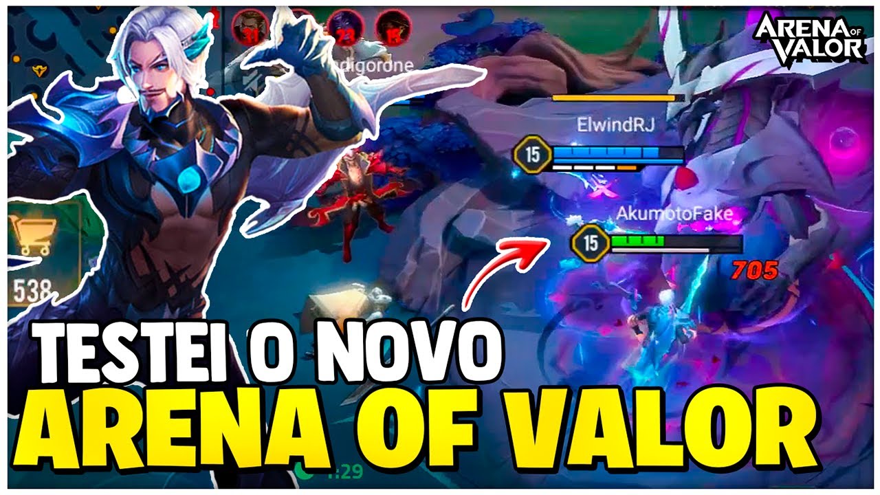 AOV COM DUBLAGEM BR? TESTANDO O NOVO ARENA OF VALOR! - YouTube