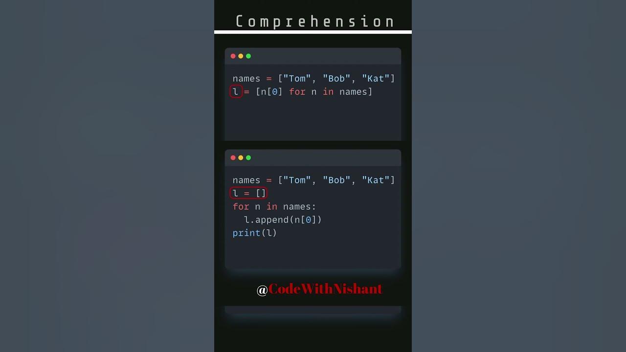 List Comprehension in Python #shorts - YouTube