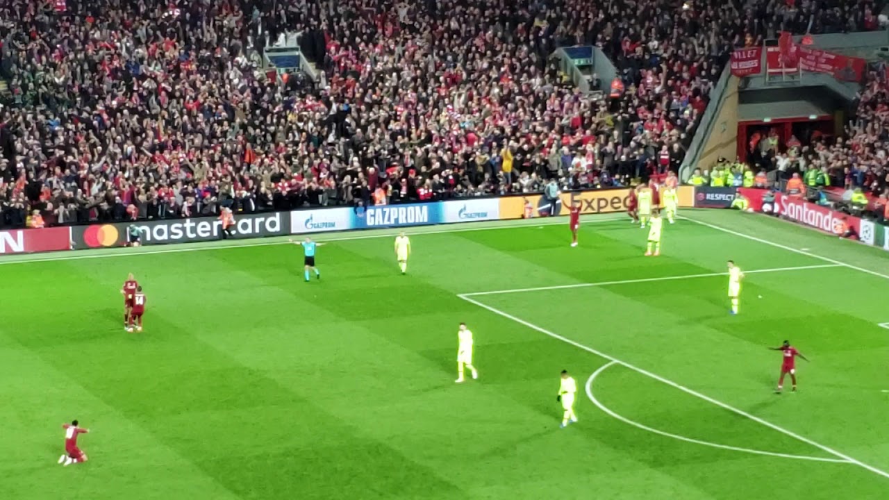Liverpool 4 Barcelona 0 final whistle at Anfield 7May2019 - YouTube