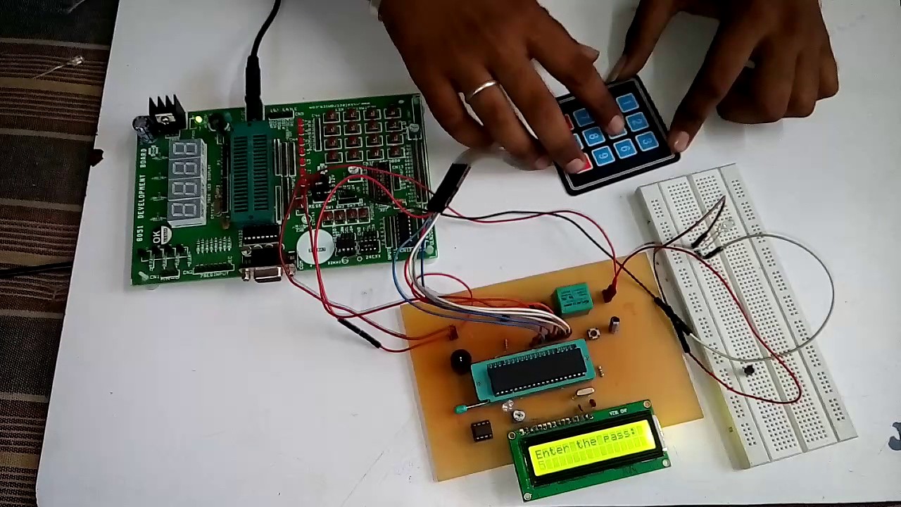 Digital Security Code Lock Using 8051 Microcontroller - YouTube