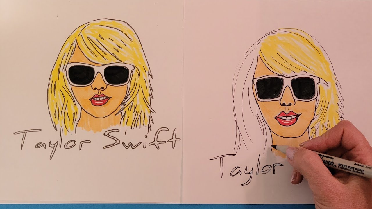 How to draw Taylor Swift step by step @artmakeslifemeri - YouTube