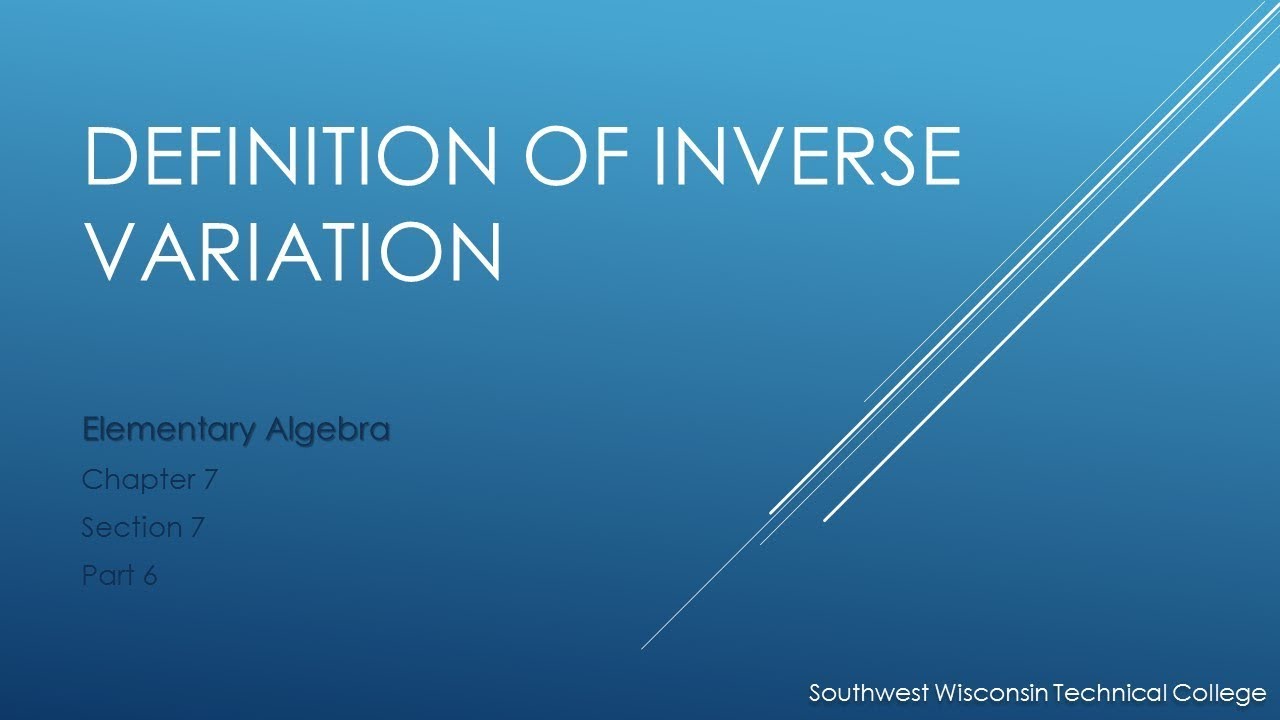 Definition Of Inverse Variation Elementary Algebra YouTube definition-of-inverse-variation-elementary-algebra-youtube