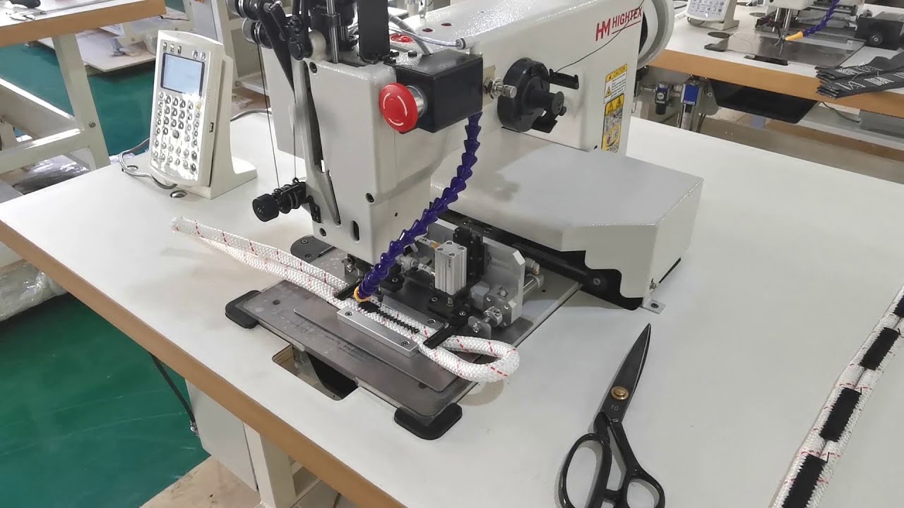 Automated climbing ropes sewing machine to Argentina - YouTube