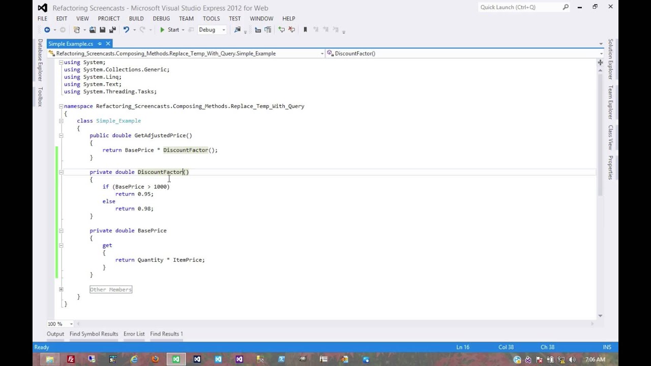 Replace Temp With Query Youtube