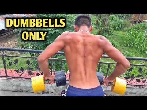 Top 3 Back Workout with Dumbbells | Only with Dumbbells - YouTube
