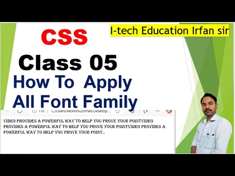 CSS How To apply All font Family! choose your fonts wisely -A CSS font family Guide - YouTube