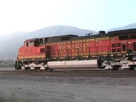 BNSF 4672 GE Dash 9 with a Nathan P3 Horn Cajon Blvd Pace - YouTube