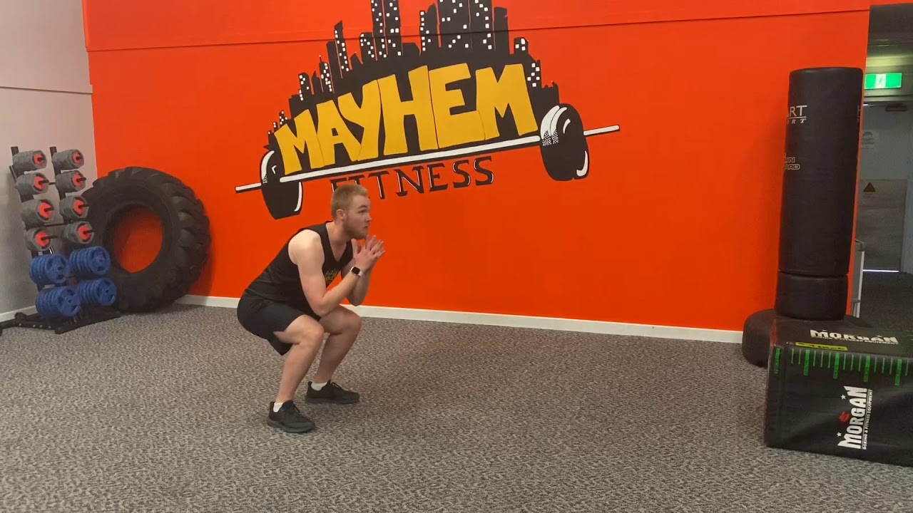 Squat to Calf Raise | Demonstration \\ Mayhem Fitness - YouTube