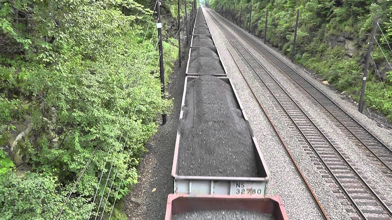 A Very LOUD all EMD NS 504 Loaded Coal Train at Cassandra - YouTube