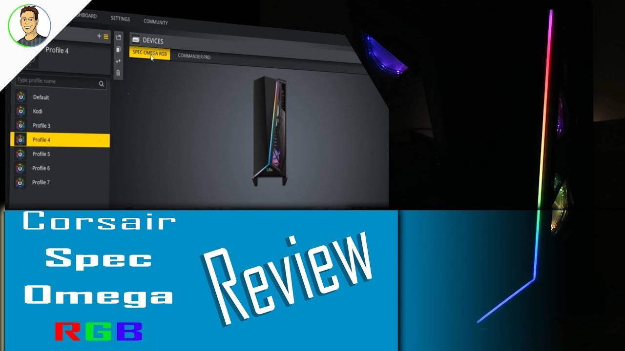 Cosair Spec Omega RGB Case Review + iCue Lighting Software Tour (Setup ...