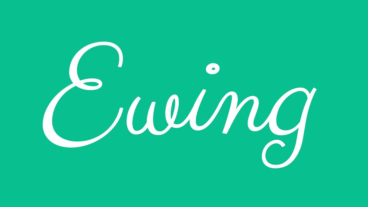 Learn how to Sign the Name Ewing Stylishly in Cursive Writing - YouTube