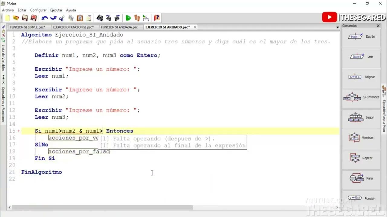Algoritmo que determina el MAYOR de TRES NÚMEROS | Ejercicios de ...